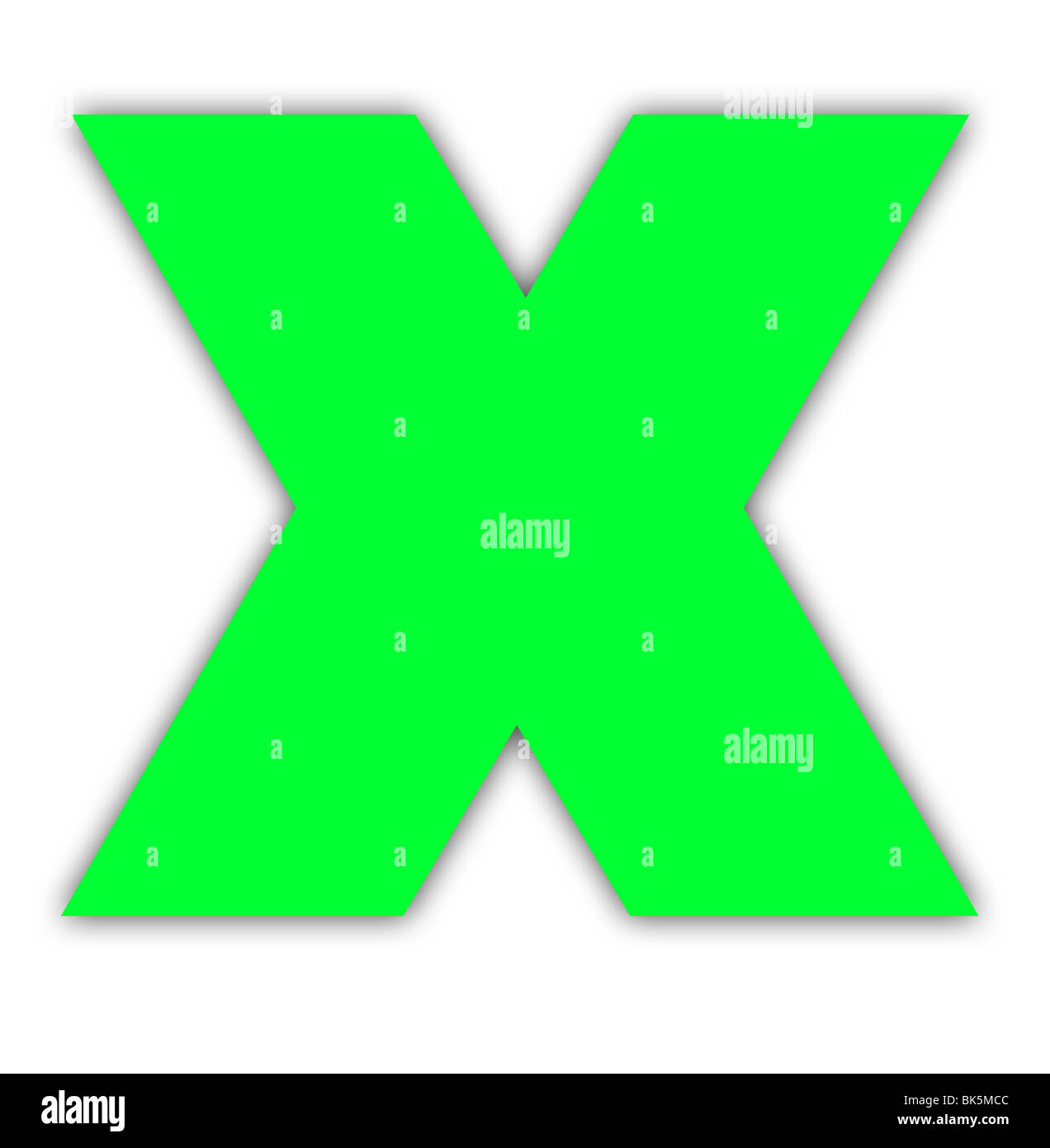 Green cross mark isolated on white background Stock Photo - Alamy