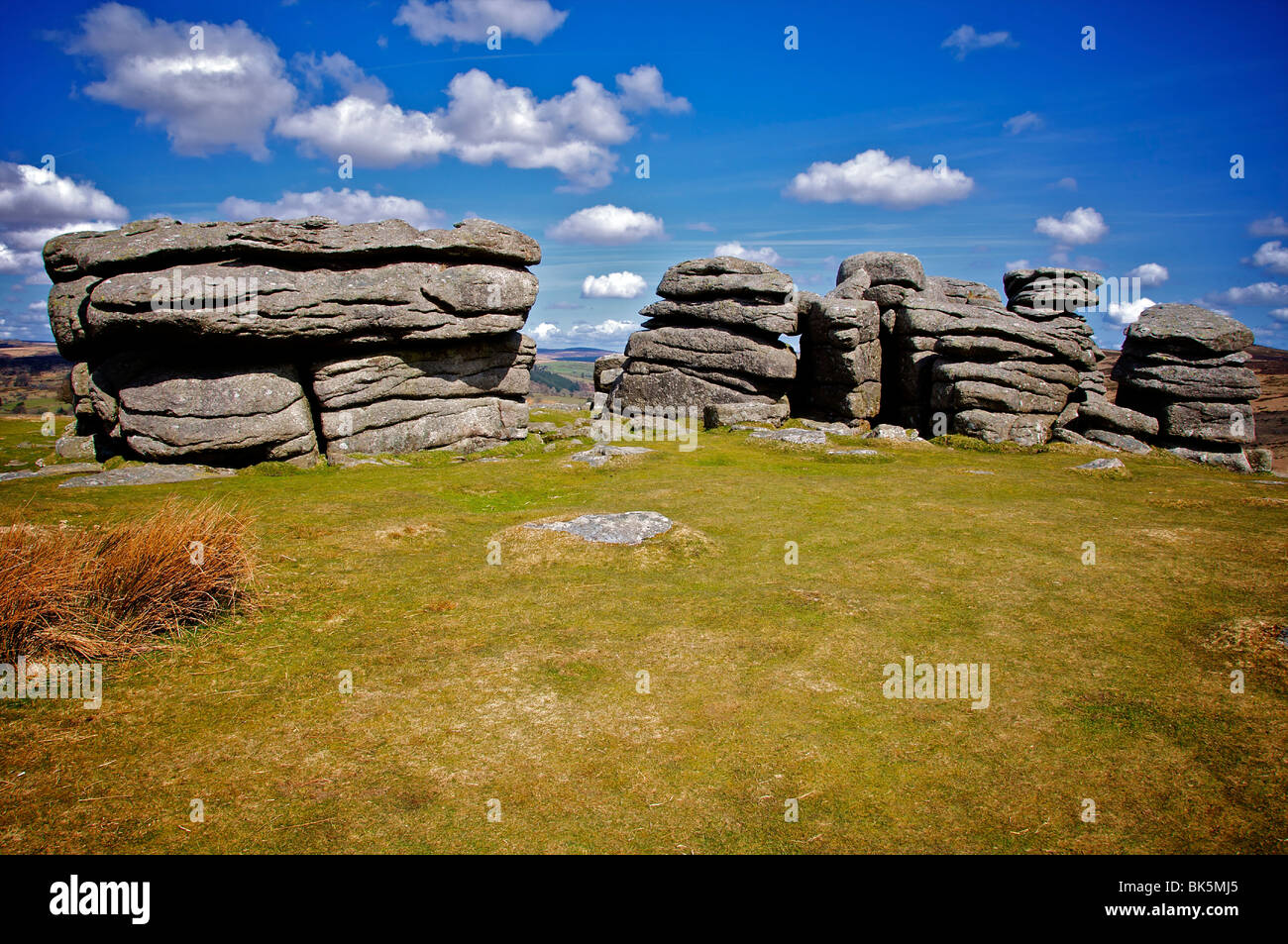 Granite Rocks on a Tor on Dartmoor, Devon, England Stock Photo - Alamy