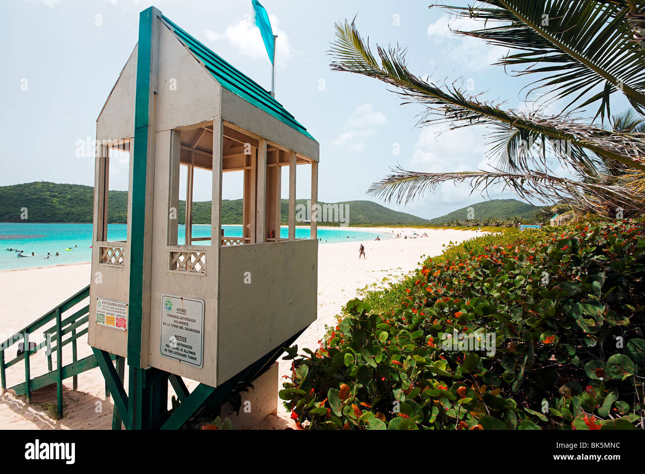 Lifeguard Hut on a Beach, Flamenco Beach, Culebra, Puerto Rico Stock ...
