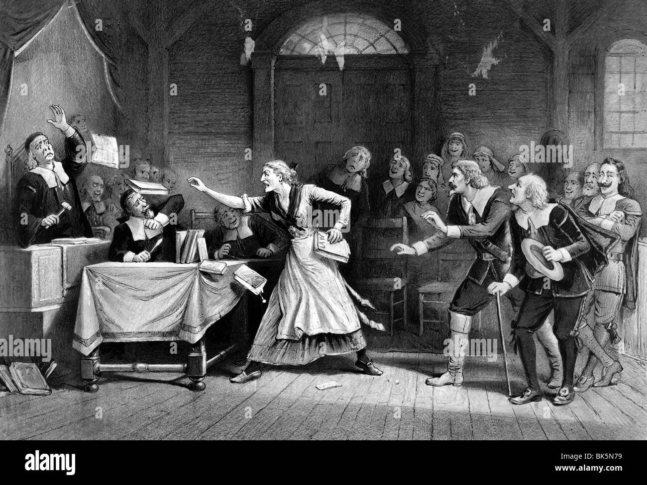 The witch no. 3 depicts a witch trial that features a woman who is ...