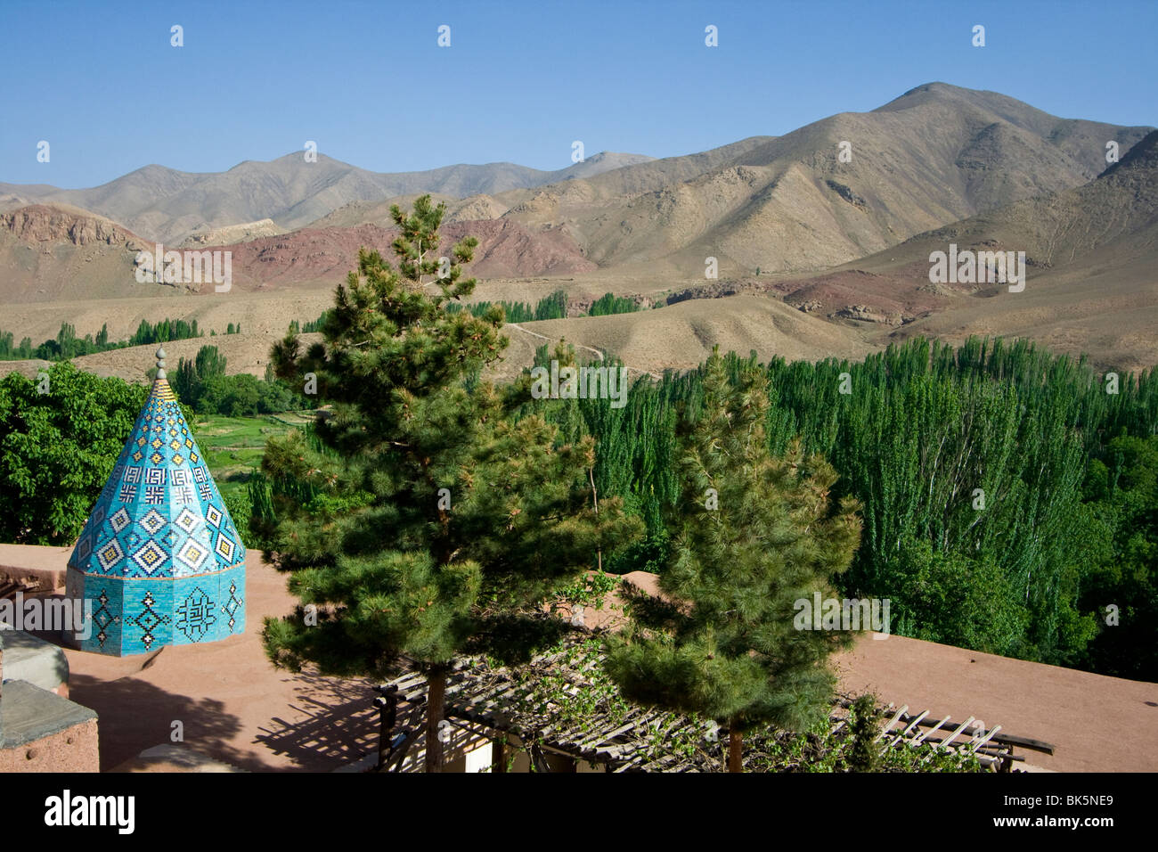 Conical dome on top of a mosque in Abiyaneh, near Kashan, Iran Stock ...