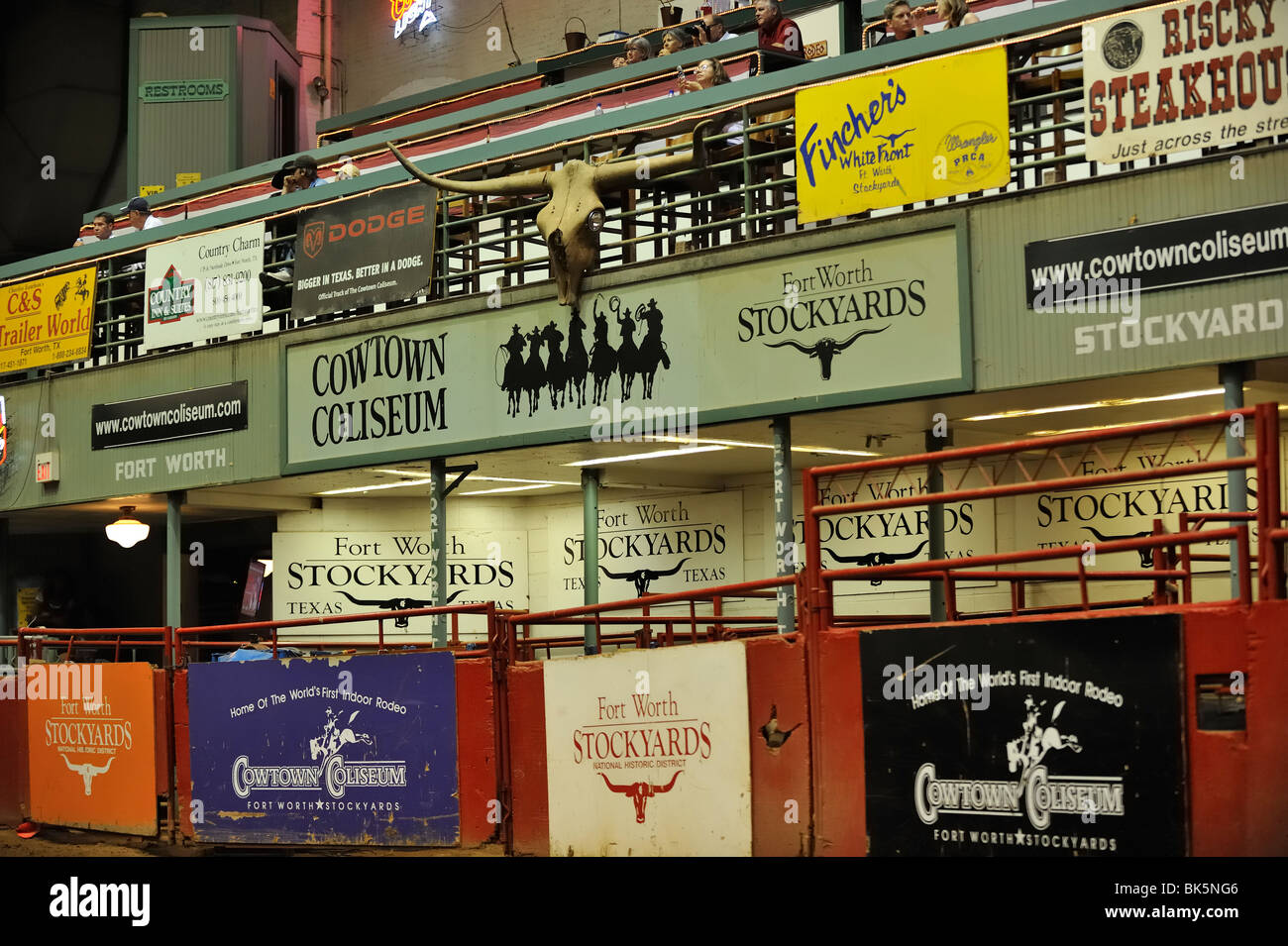 Judges stand during a rodeo competition, Fort Worth, Texas Stock Photo ...