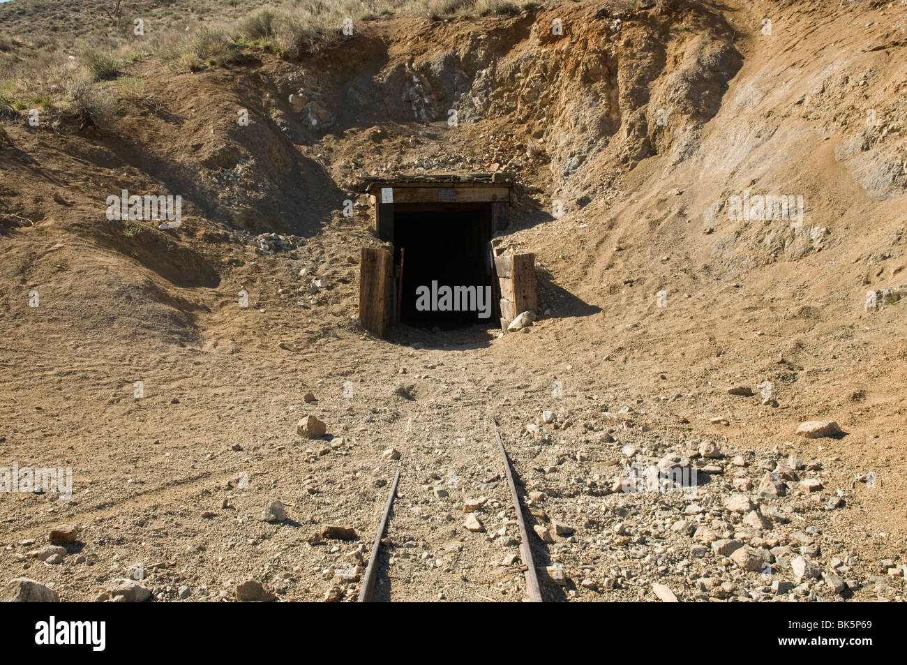 Burro Schmidt tunnel entrance Stock Photo - Alamy