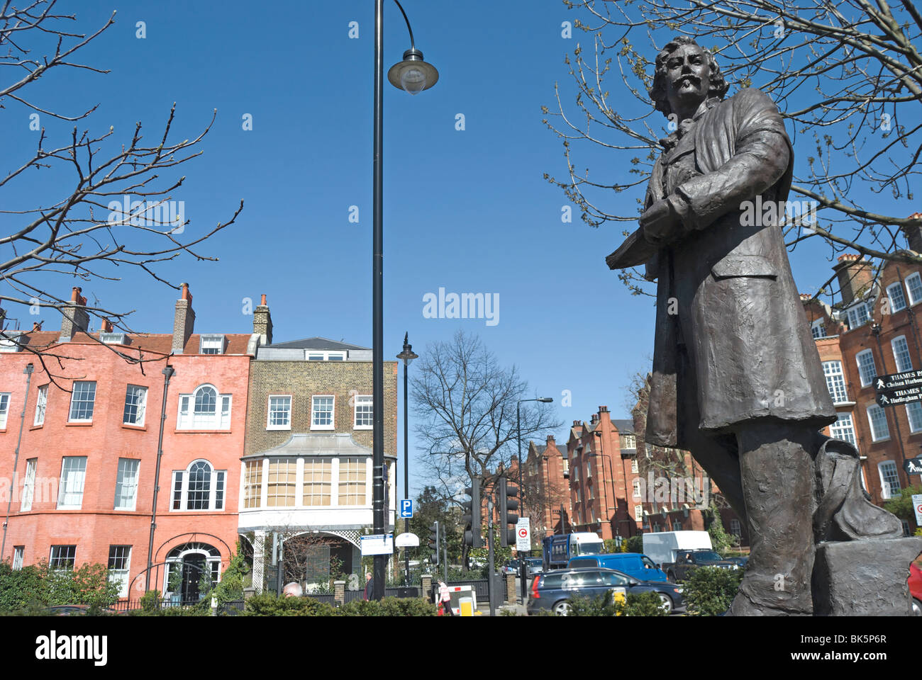 statue of artist james mcneill whistler, by sculptor nicholas dimbleby ...