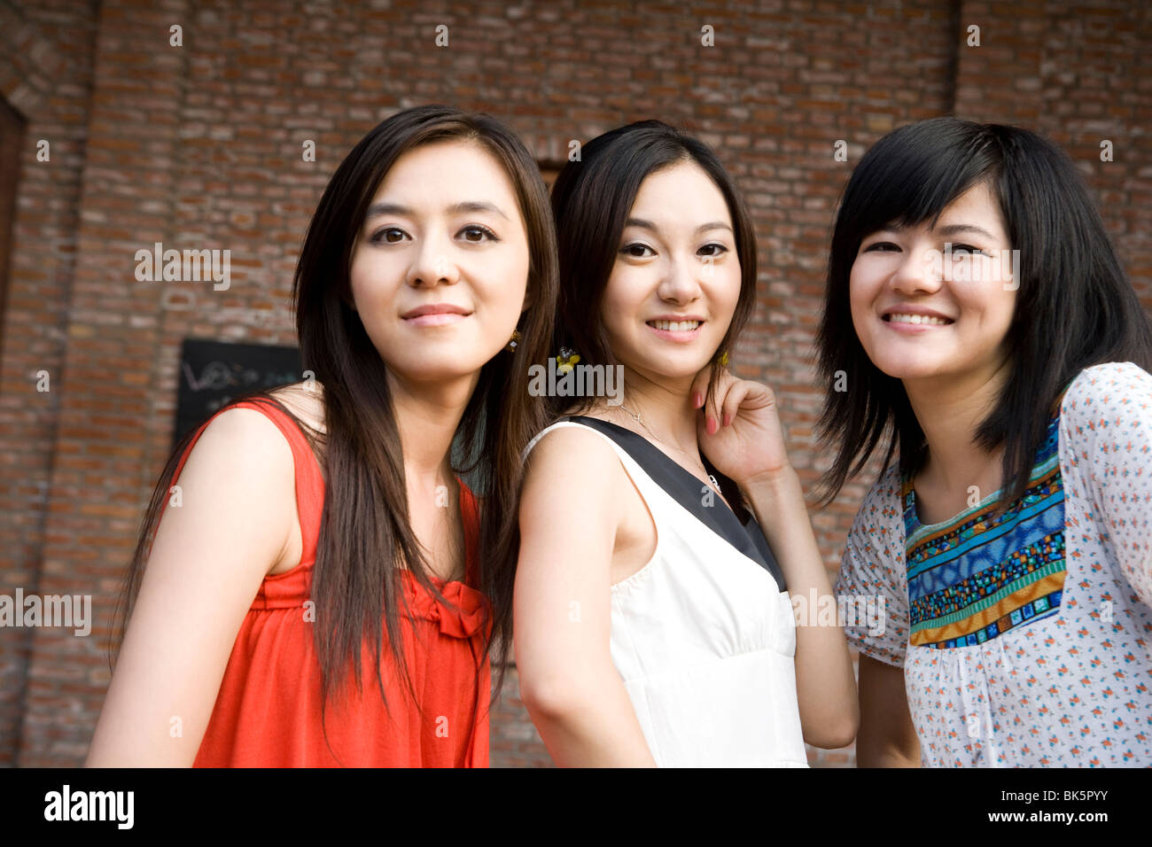 Portrait of three girl friends Stock Photo - Alamy