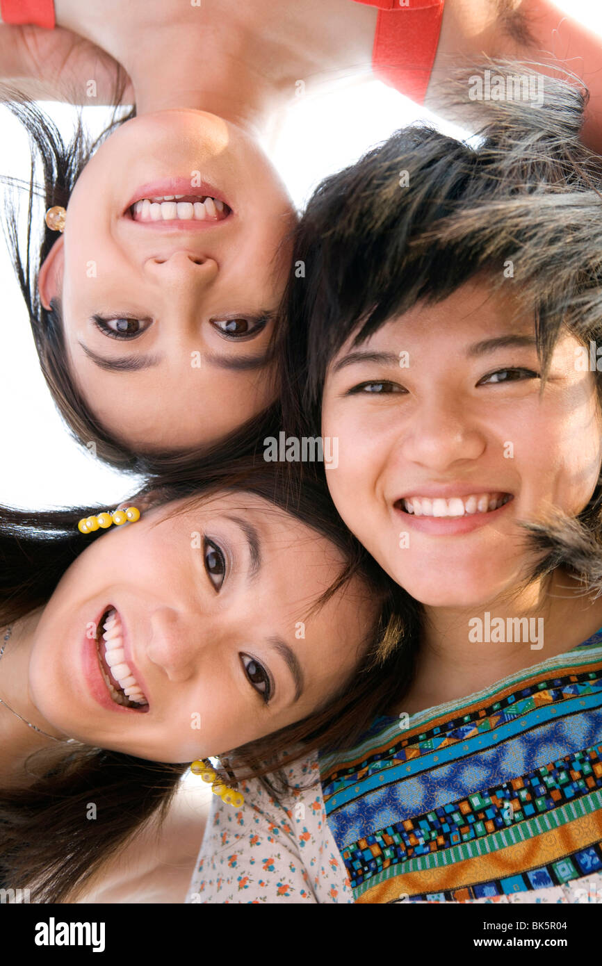 Portrait of three girl friends Stock Photo - Alamy