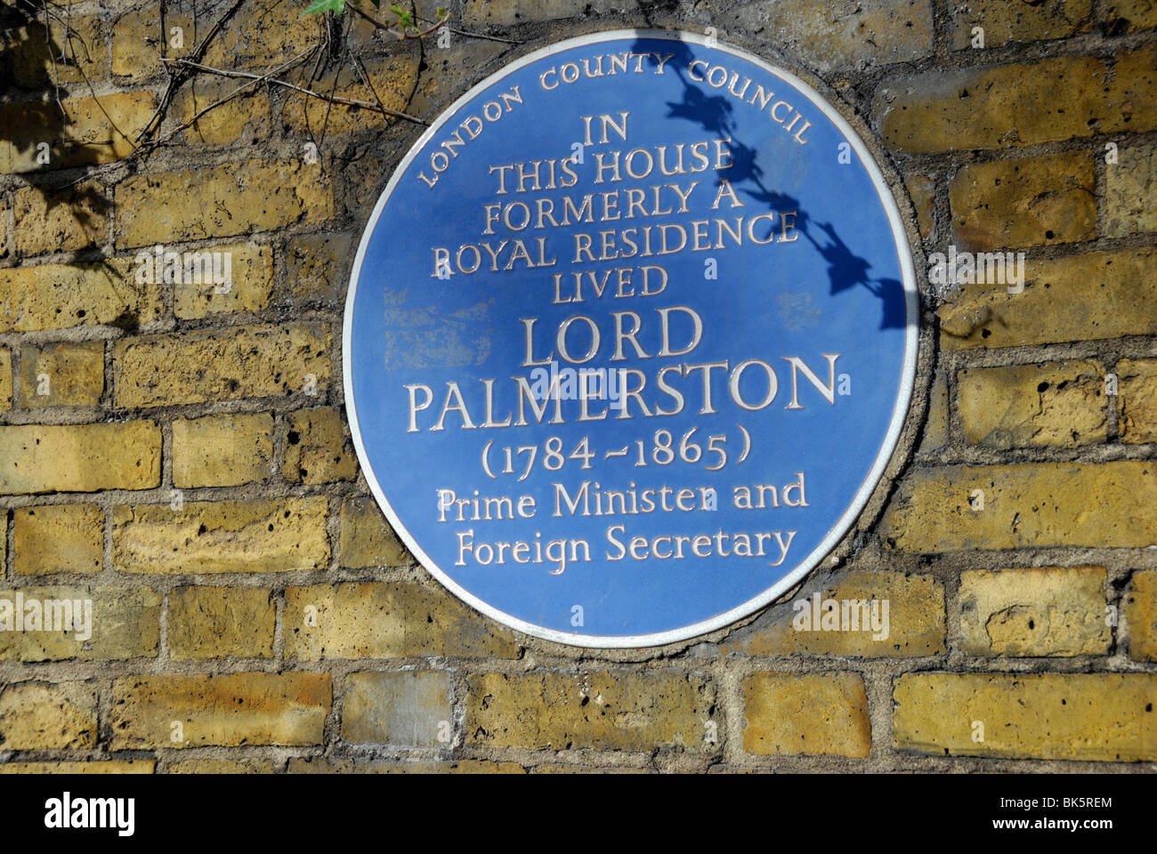 Blue plaque marking home lord hi-res stock photography and images - Alamy