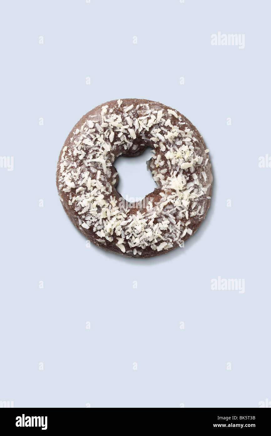Chocolate Coconut Donut Stock Photo - Alamy