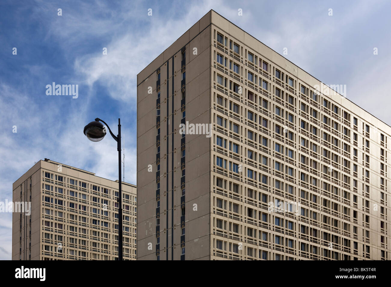 Blue light buildings from below hi-res stock photography and images - Alamy