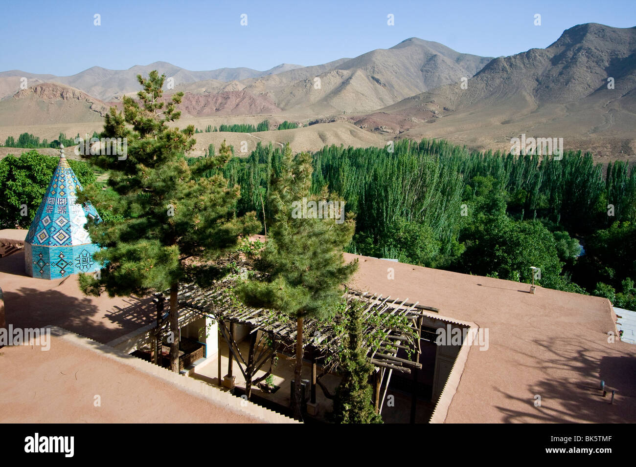 Conical dome on top of a mosque in Abiyaneh, near Kashan, Iran Stock ...
