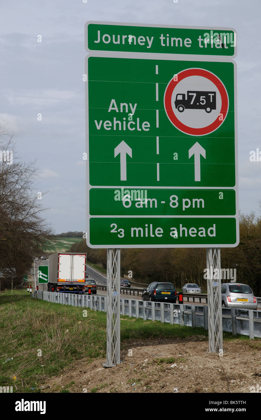 Highways Agency trial lorry ban from the outside lane of the A34 road ...