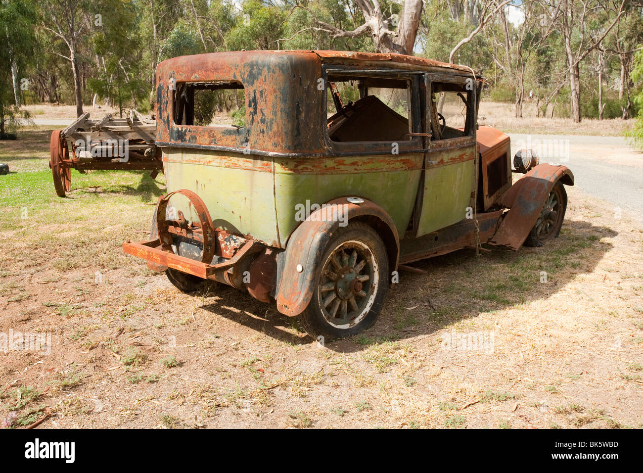 Old car on farm echuca hi-res stock photography and images - Alamy