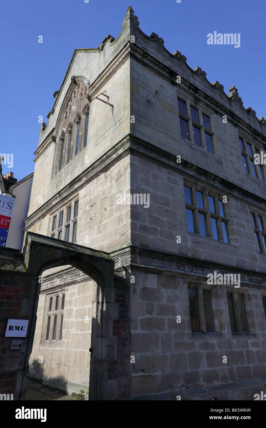 Situated on the south and west wall corners of Shrewsbury Library are ...