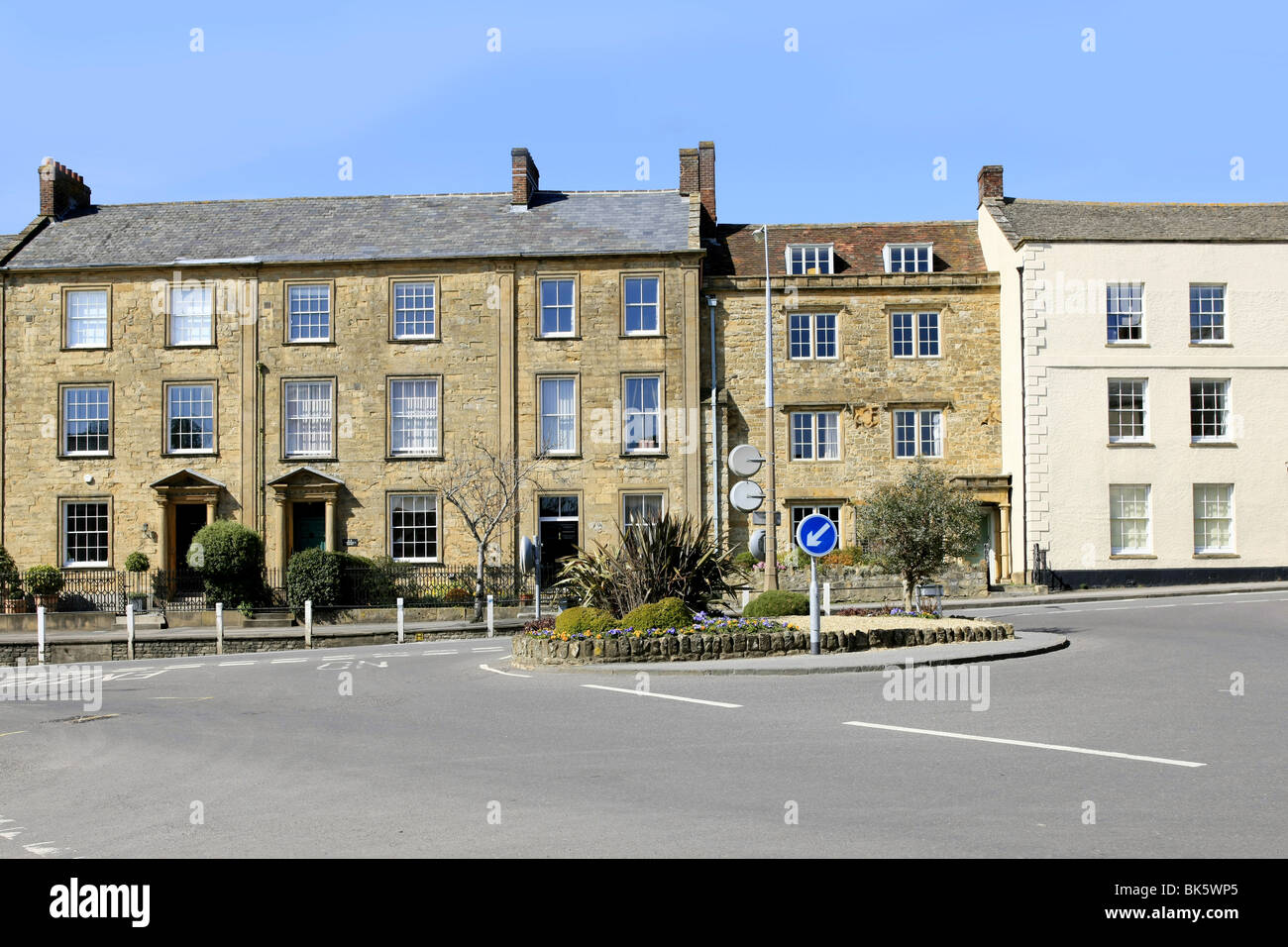 Green Hill Roundabout Sherborne Dorset overlooked by large Georgian ...