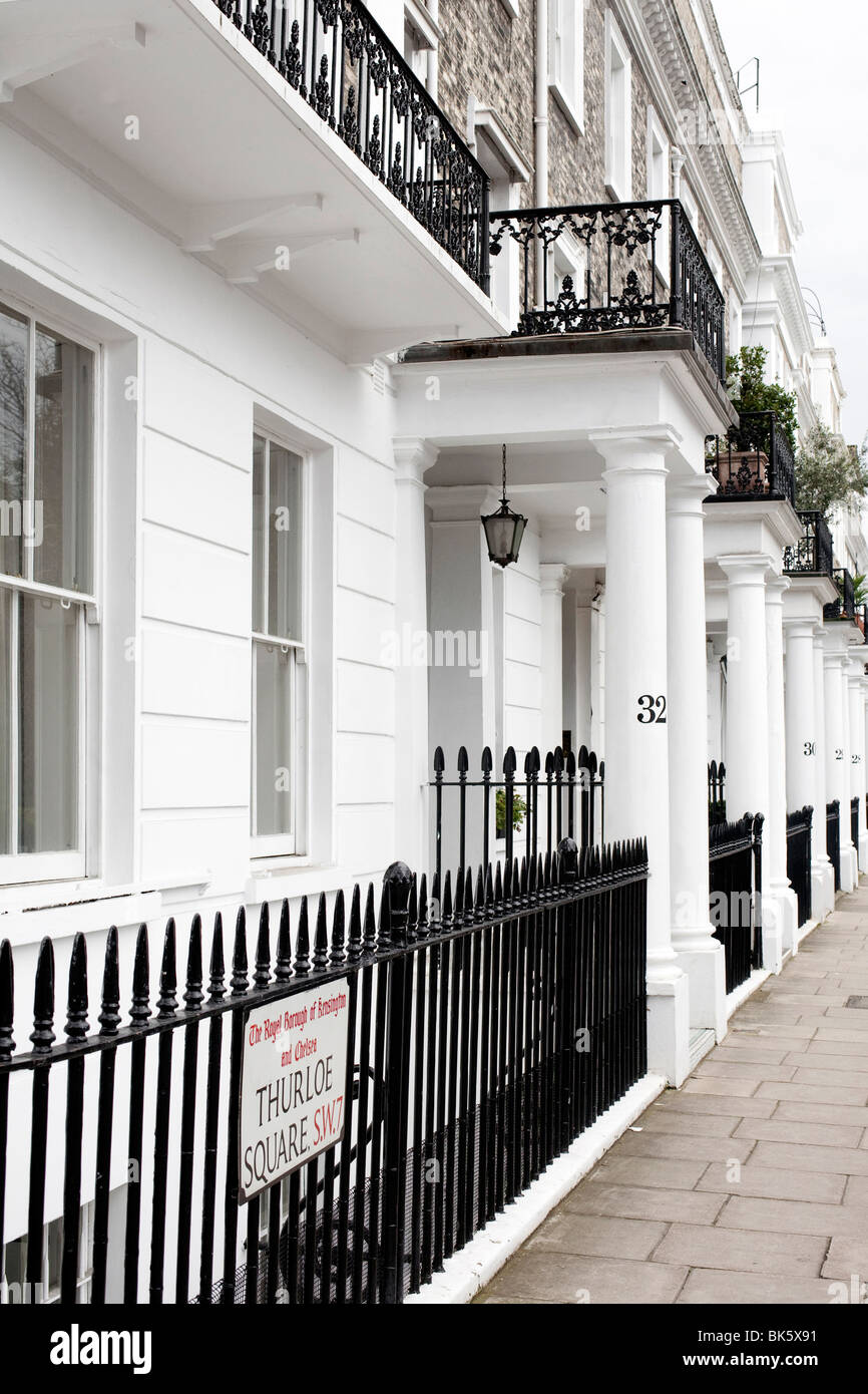 Georgian house fronts. Thurlow Square, South Kensington, London ...