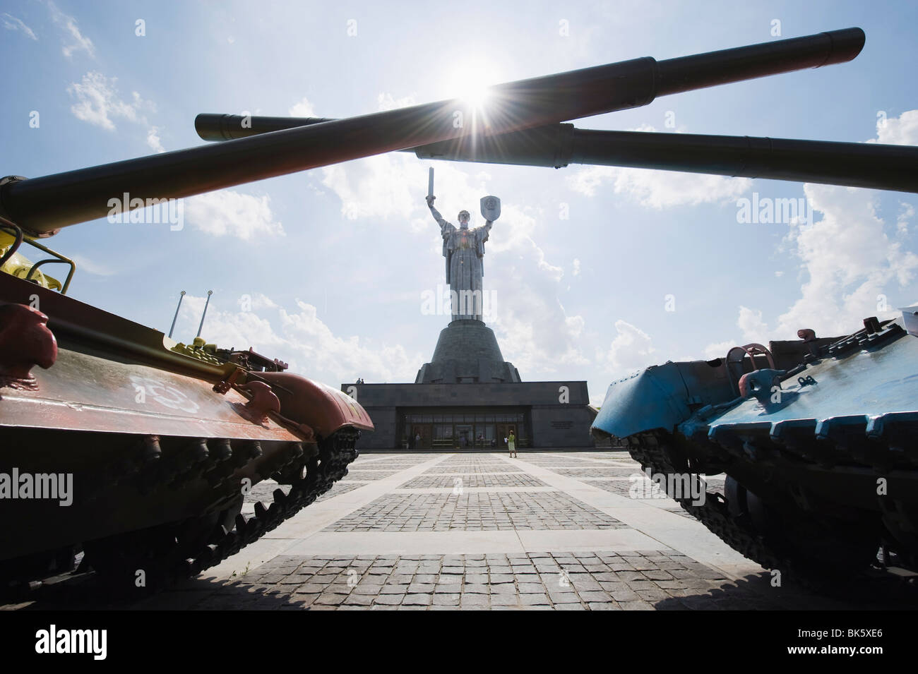 Tanks on display and Rodina Mat monument, Museum of the Great Patriotic ...