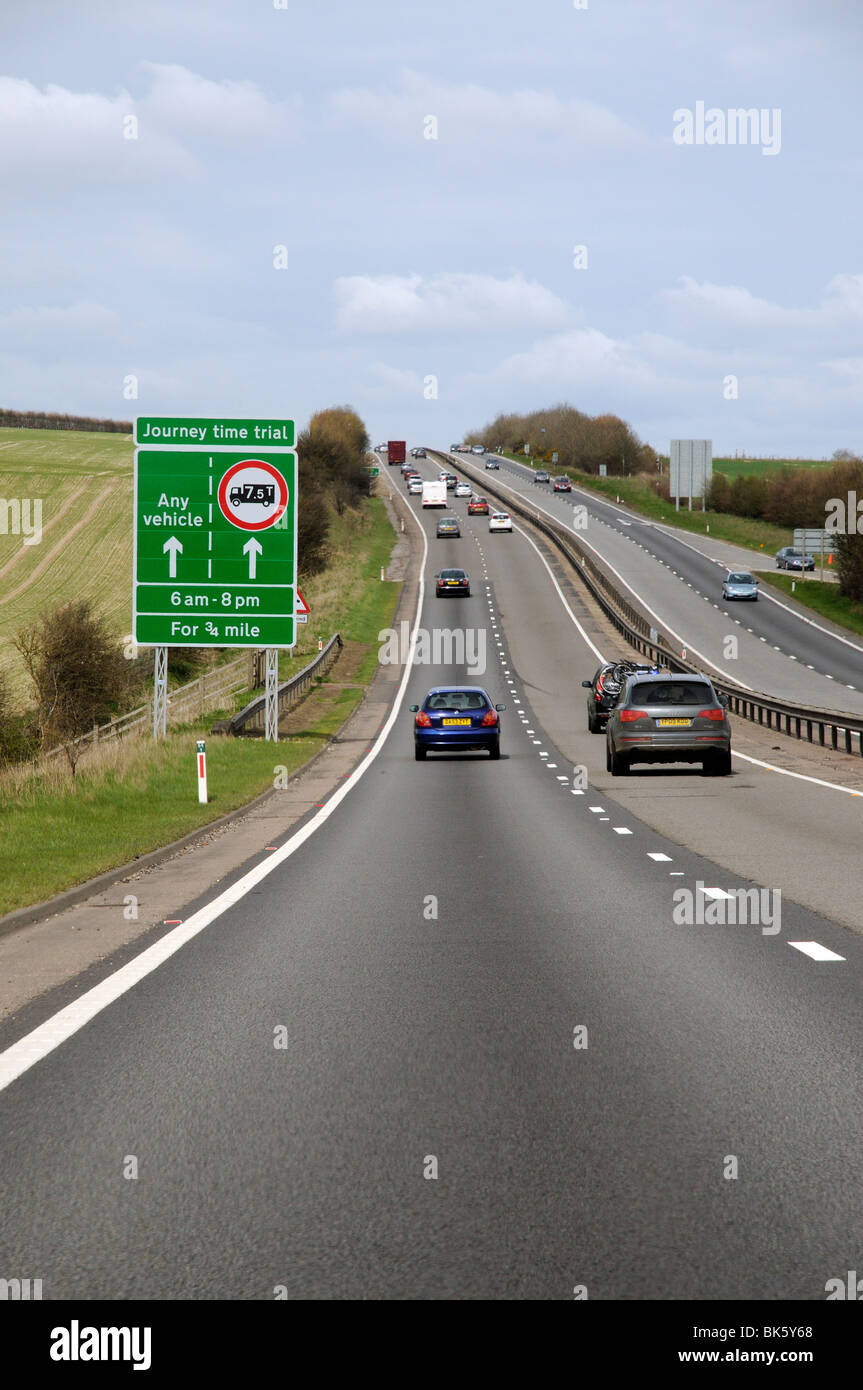 Highways Agency trial lorry ban from the outside lane of the A34 road ...