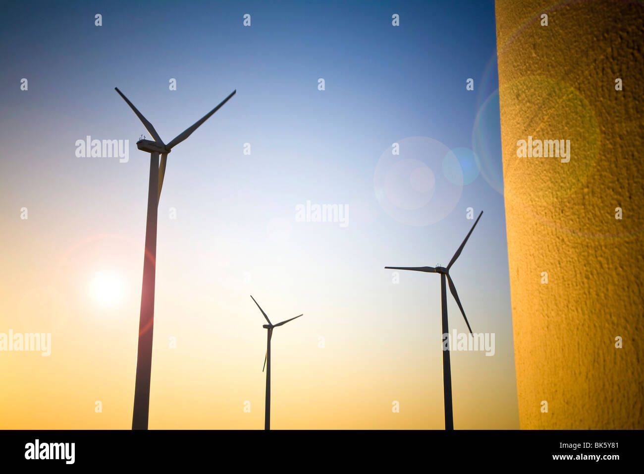 Transmission lines wind turbines hi-res stock photography and images ...