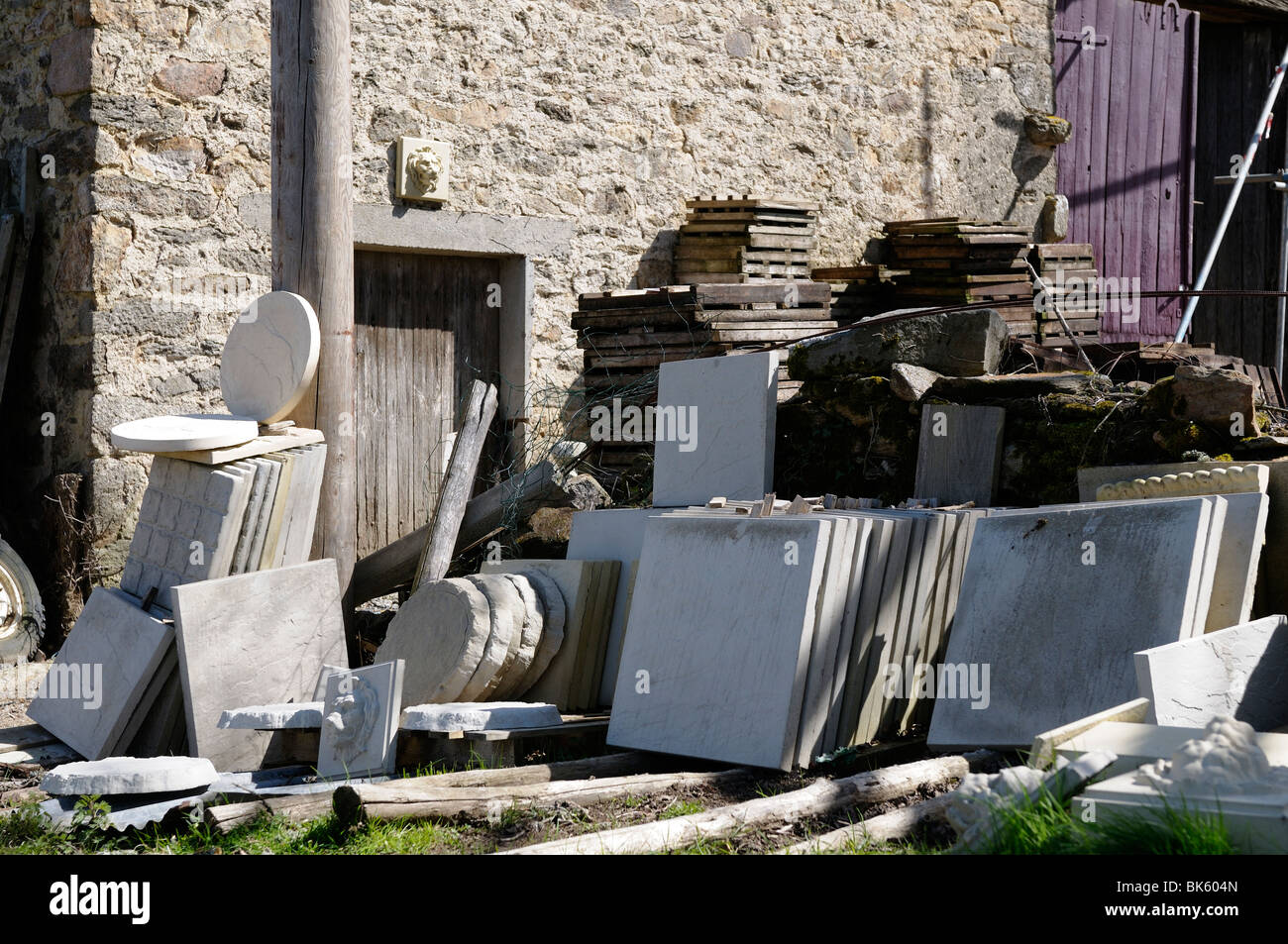 Stock photo of hand made paving slabs Stock Photo - Alamy