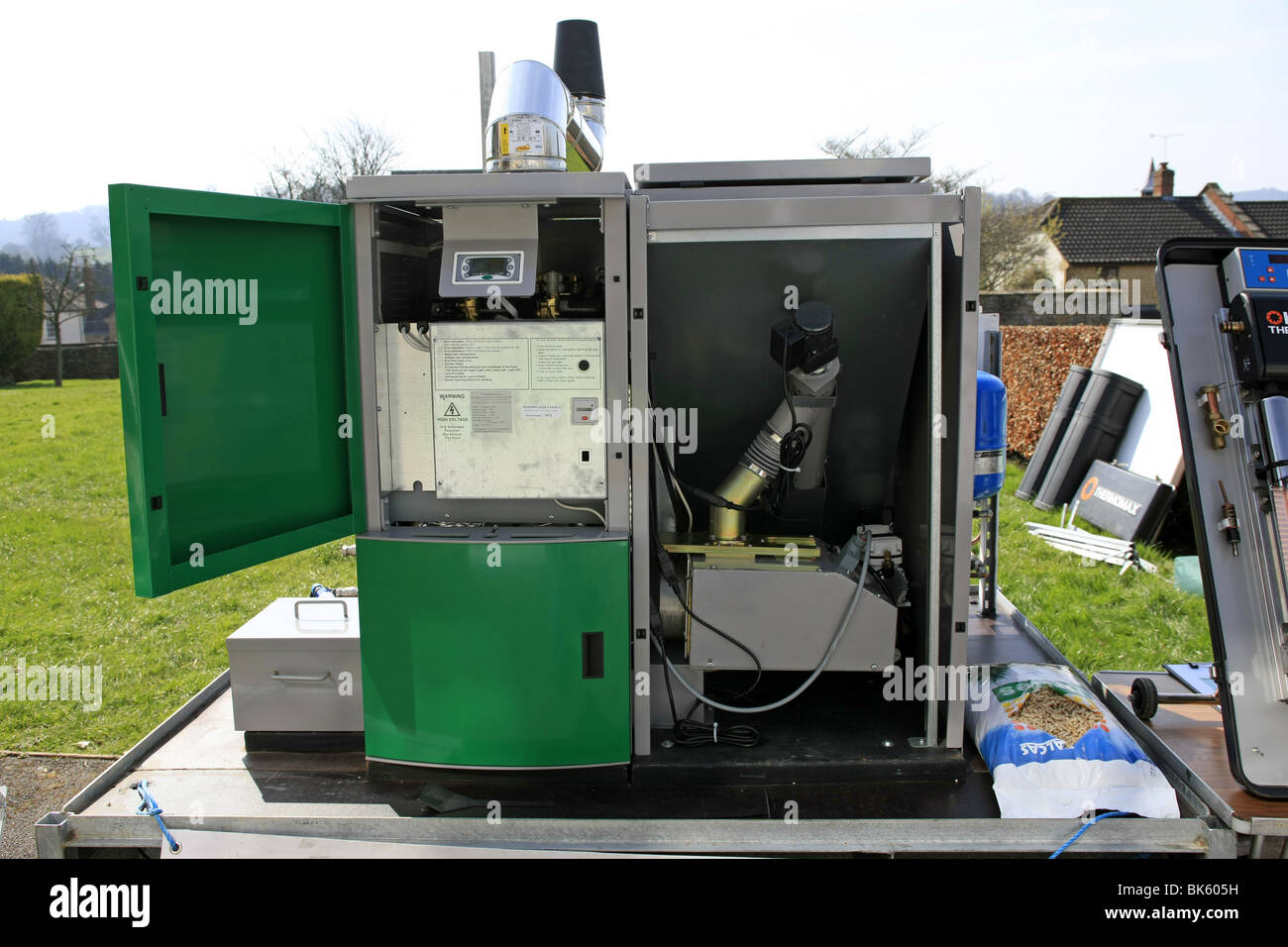 An environmentally friendly household boiler on display at a Green ...