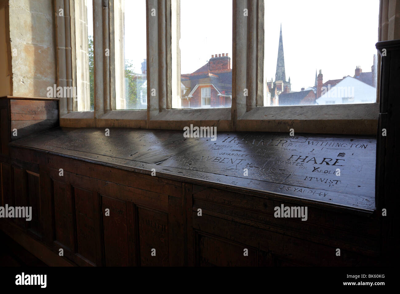 Shrewsbury Library`s carved oak panels, names of former pupils from ...