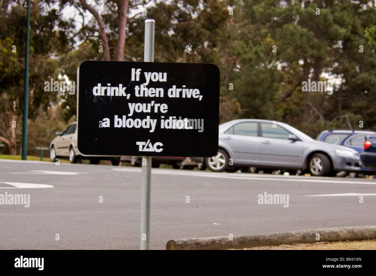 sign in a pub car park, Australia Stock Photo - Alamy