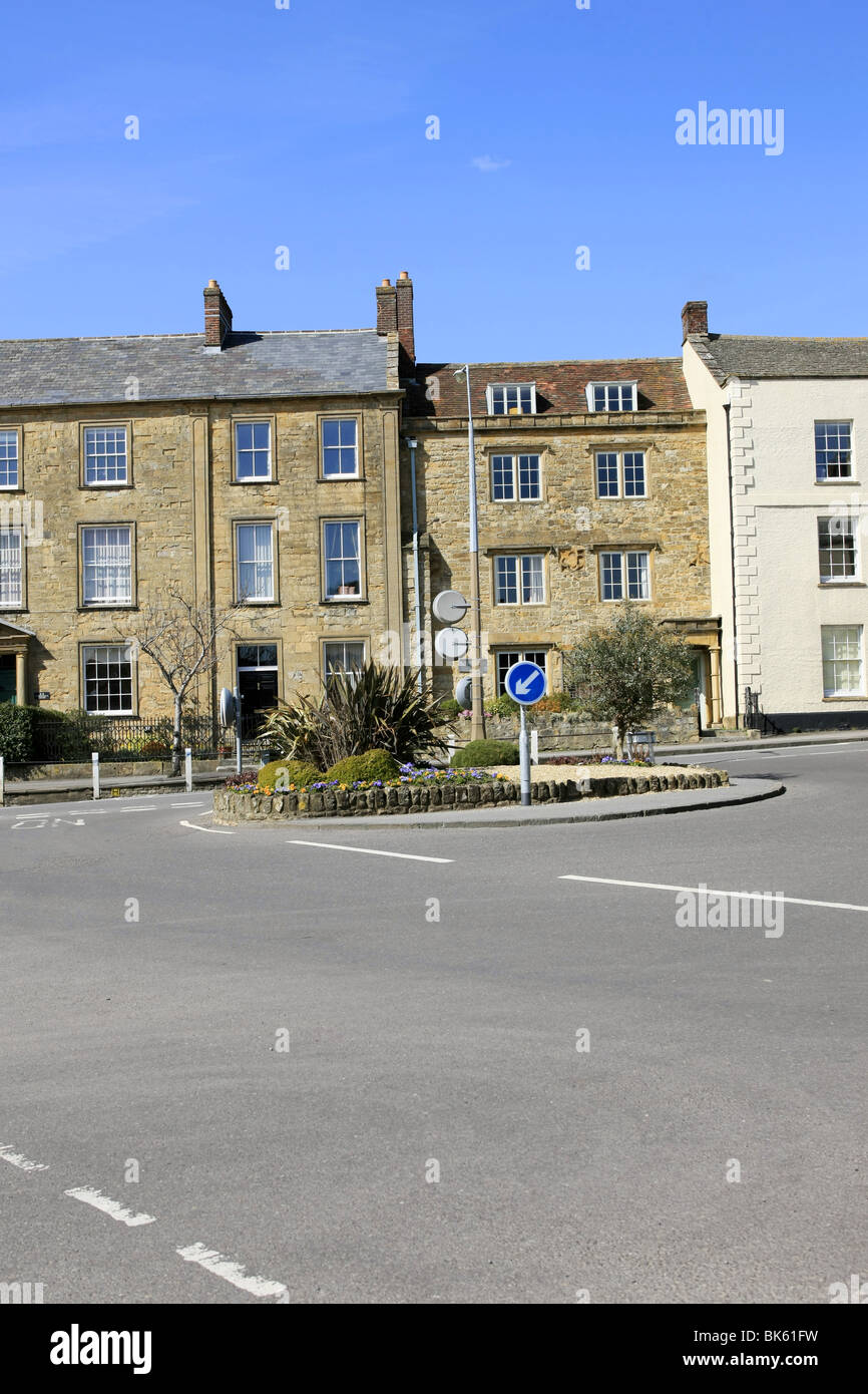 Green Hill Roundabout Sherborne Dorset overlooked by large Georgian ...