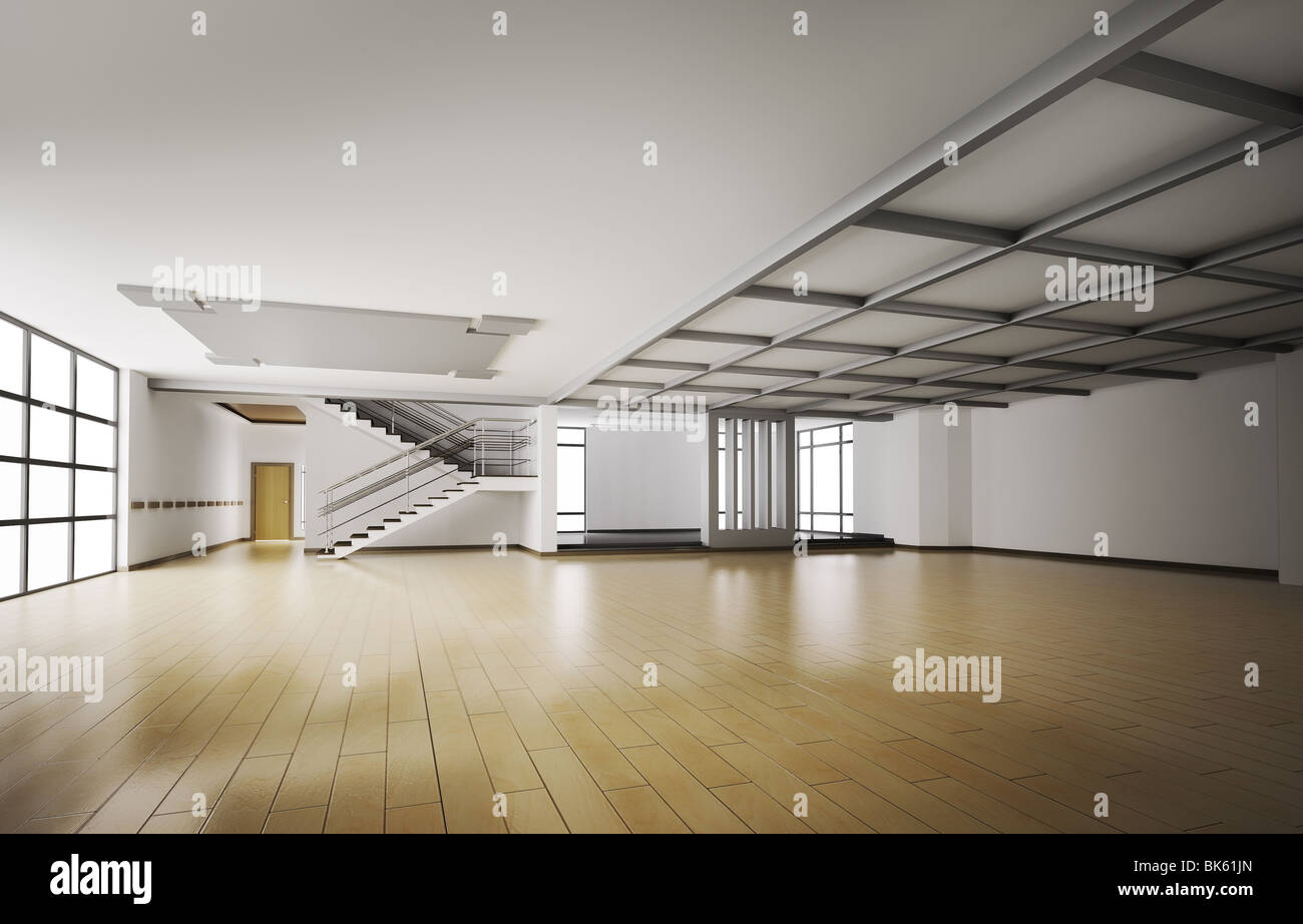empty interior of apartment 3d Stock Photo - Alamy