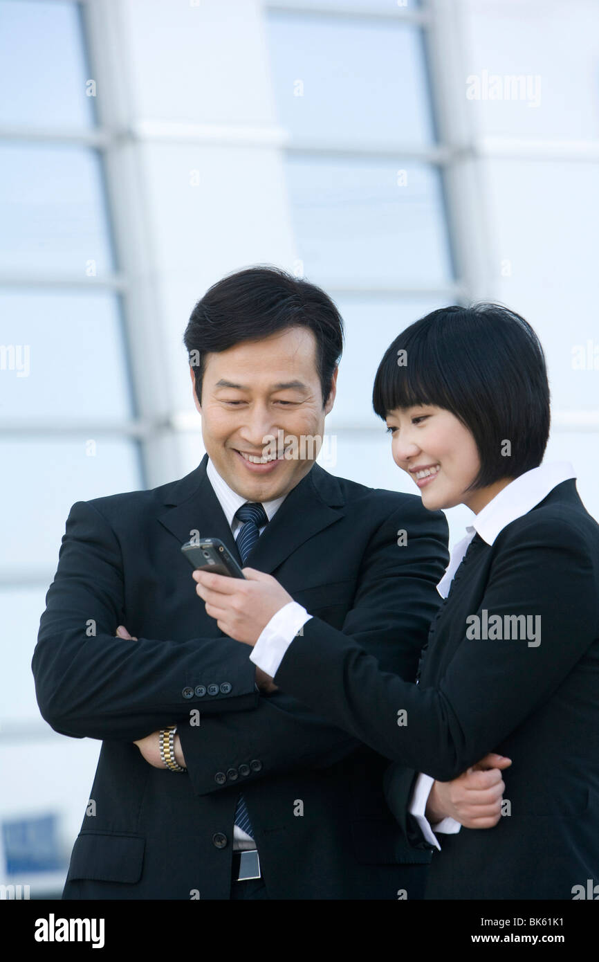 Mature people staying mobile hi-res stock photography and images - Alamy