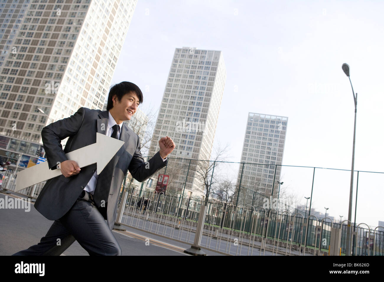 Businessman on the move Stock Photo - Alamy