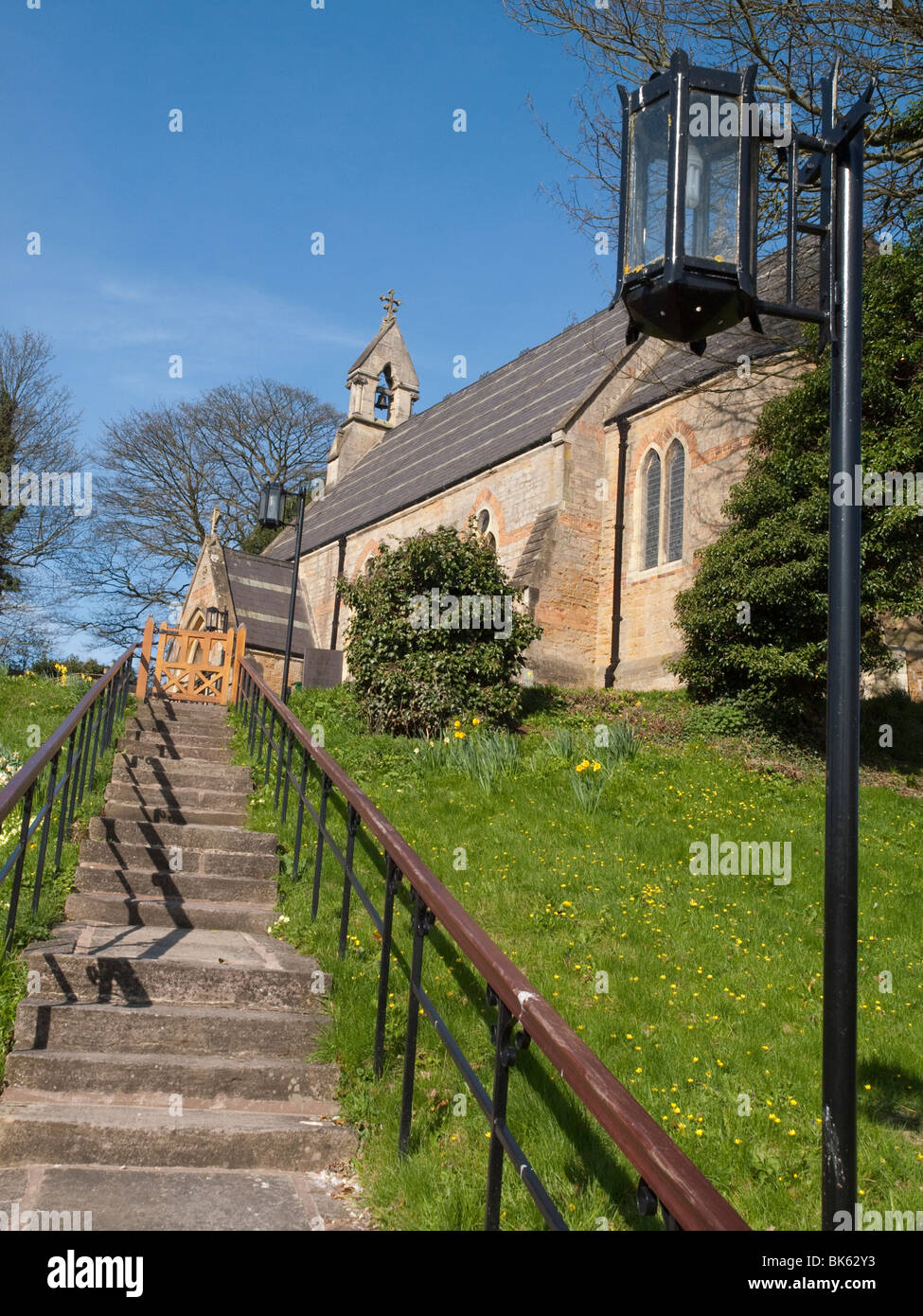 The Holy Trinity Church in the village of Bulcote, Nottinghamshire ...