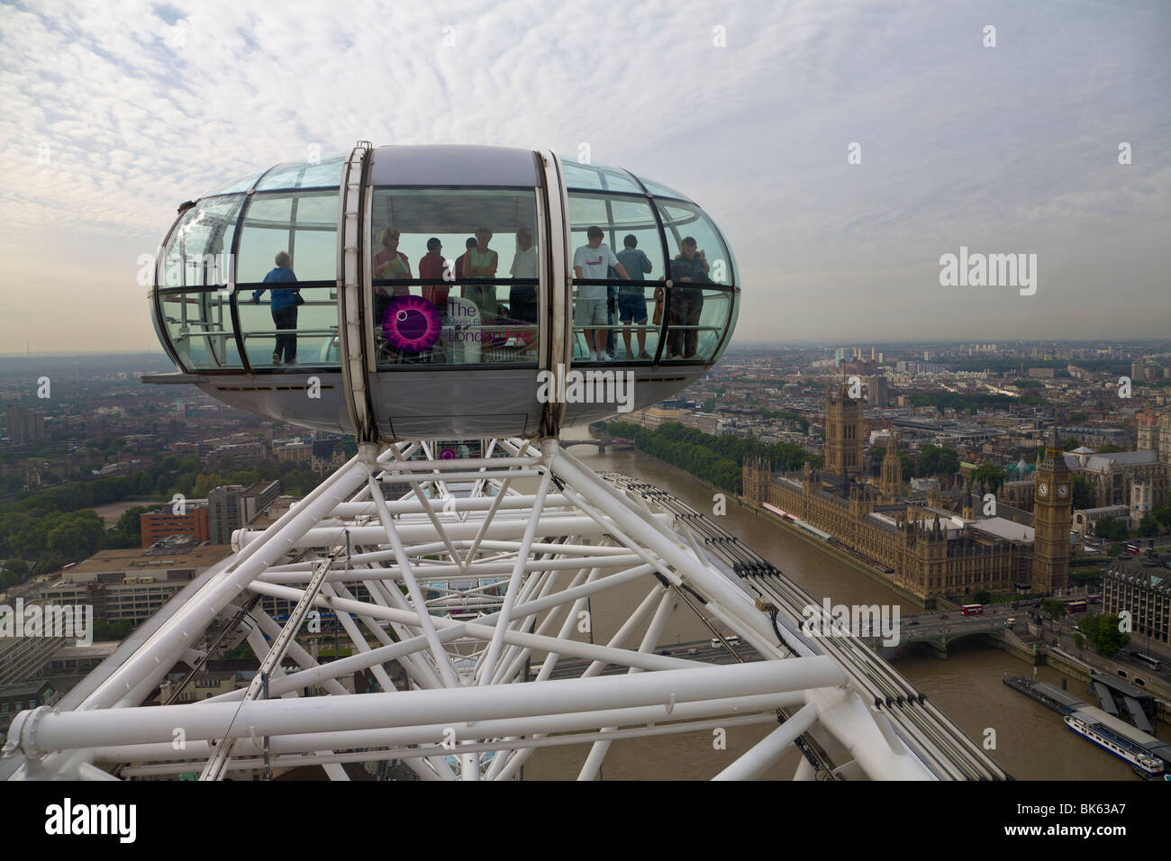 People in capsule, London Eye, London, England Stock Photo - Alamy
