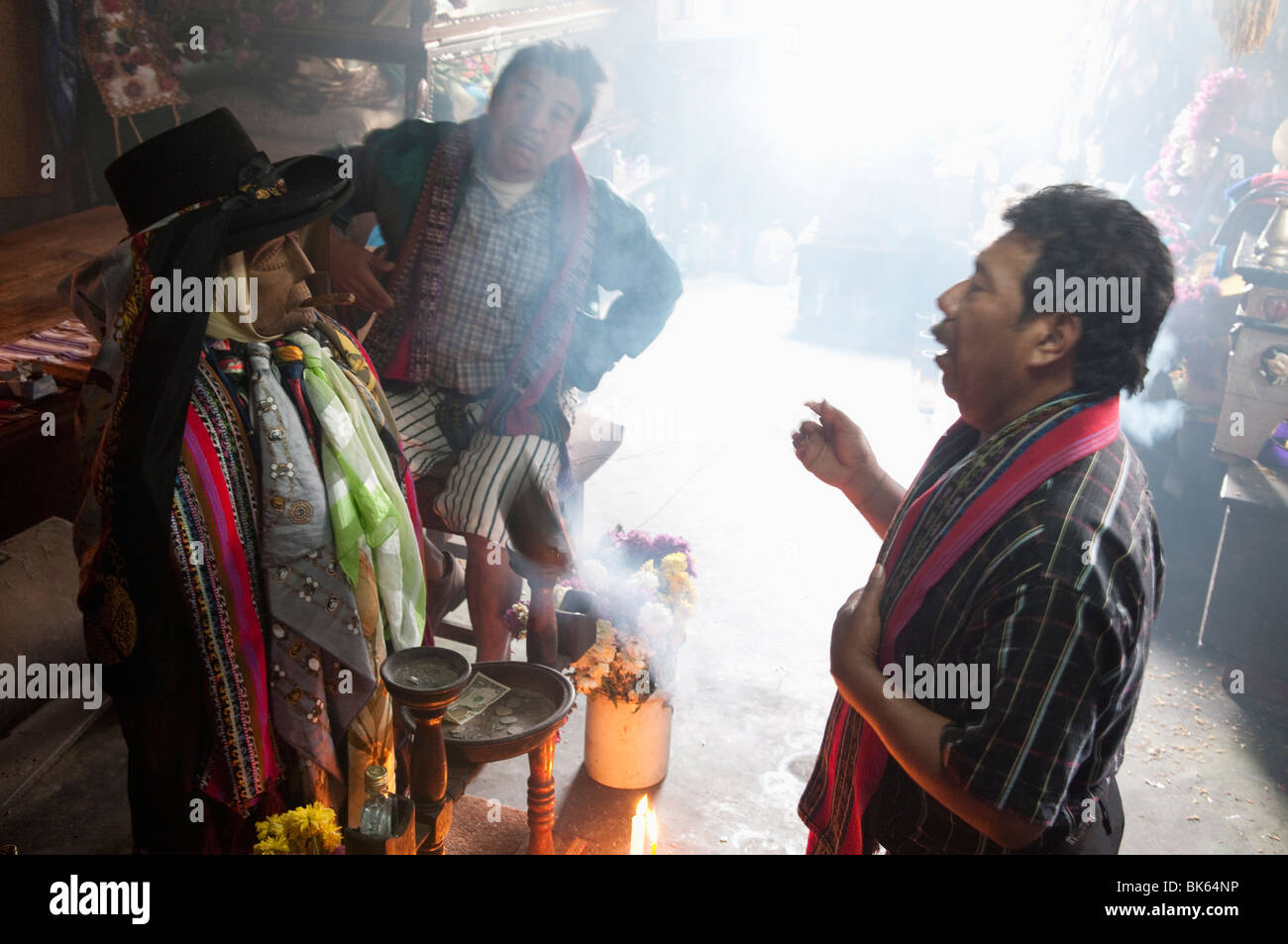 Shrine of El Maximon, Santiago Atitlan, Lake Atitlan, Guatemala ...