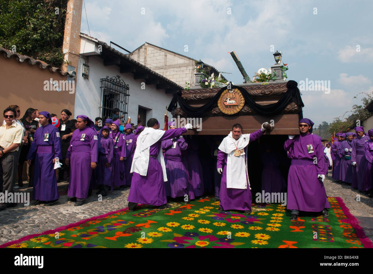 Holy Week Procession, Antigua, Guatemala, Central America Stock Photo ...