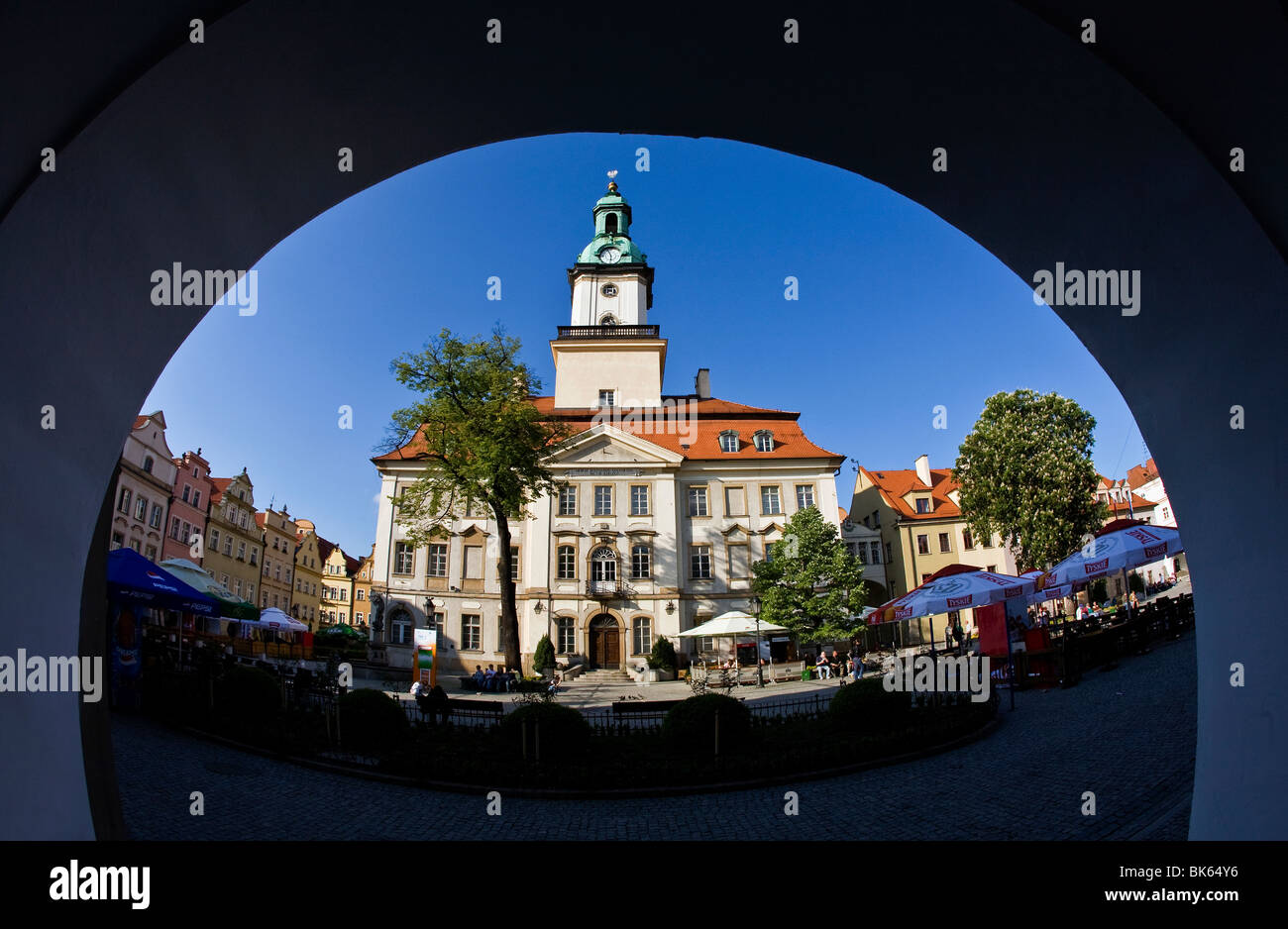 Classical City Hall from 1749, Jelenia Gora, Poland Stock Photo - Alamy