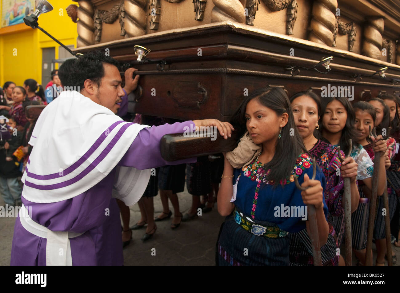 Easter Procession, Chichicastenango, Guatemala, Central America Stock ...