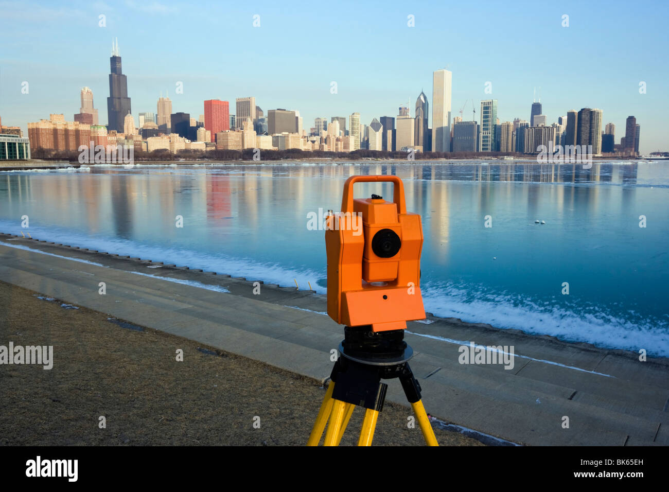 Downtown chicago topography hi-res stock photography and images - Alamy
