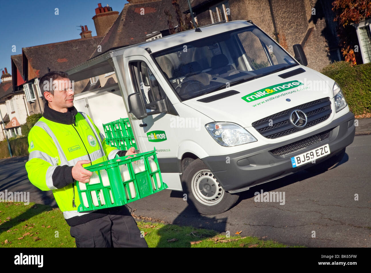 Milkman delivering milk hi-res stock photography and images - Alamy