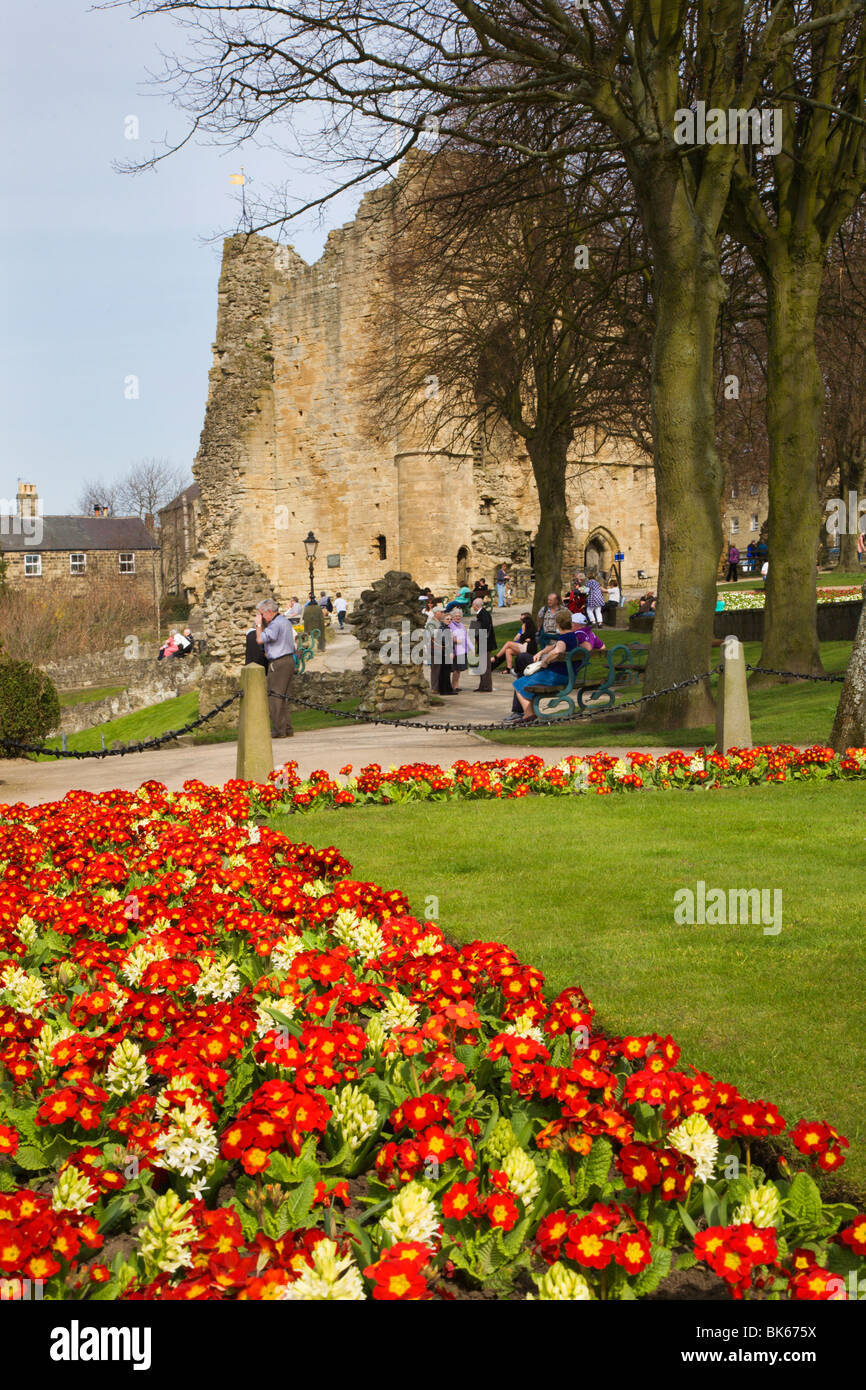 The Castle in Spring Knaresborough Yorkshire England Stock Photo - Alamy