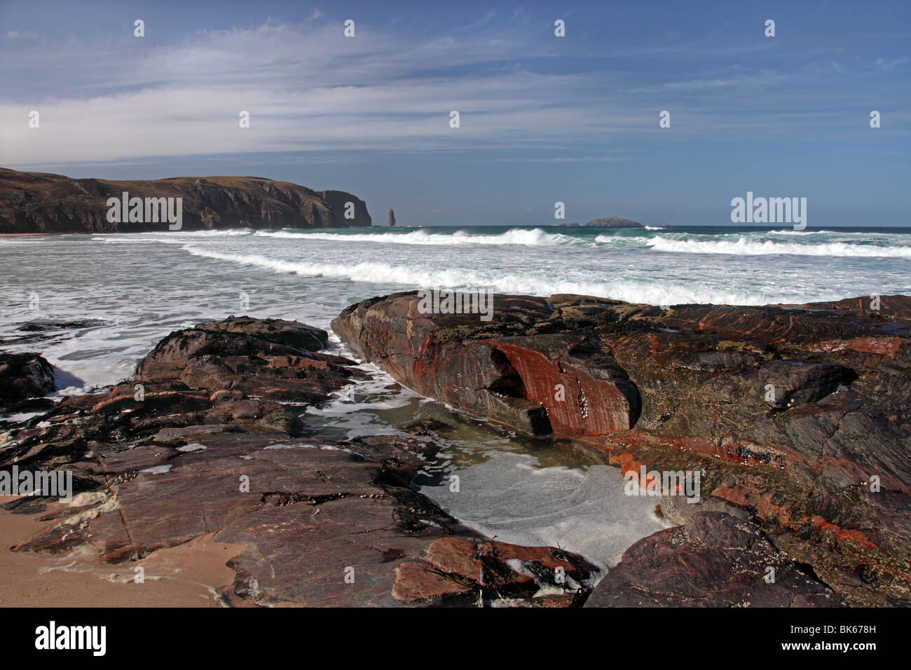 Am Buachaille Sandwood Bay Sutherland West Coast of Scotland Stock ...