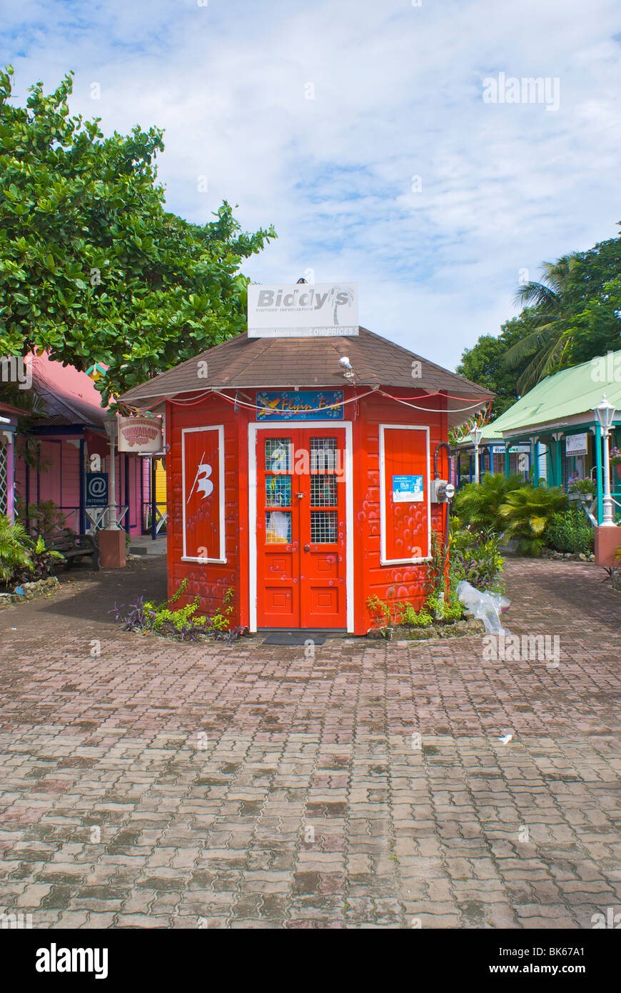 Chattel house village in St Lawrence Gap, Barbados, West Indies Stock ...