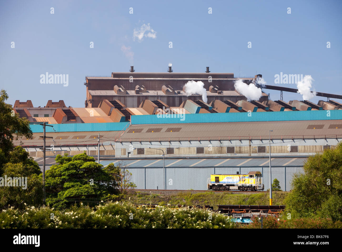 The Bluescope steel works at Port Kembla, Wollongong, Australia Stock ...