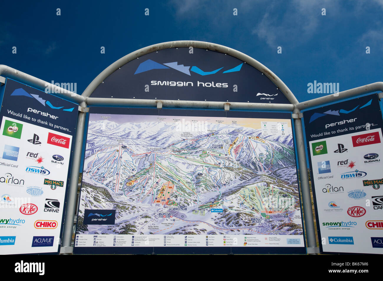 Smiggin Holes ski resort in the Snowy mountains, Australia Stock Photo ...