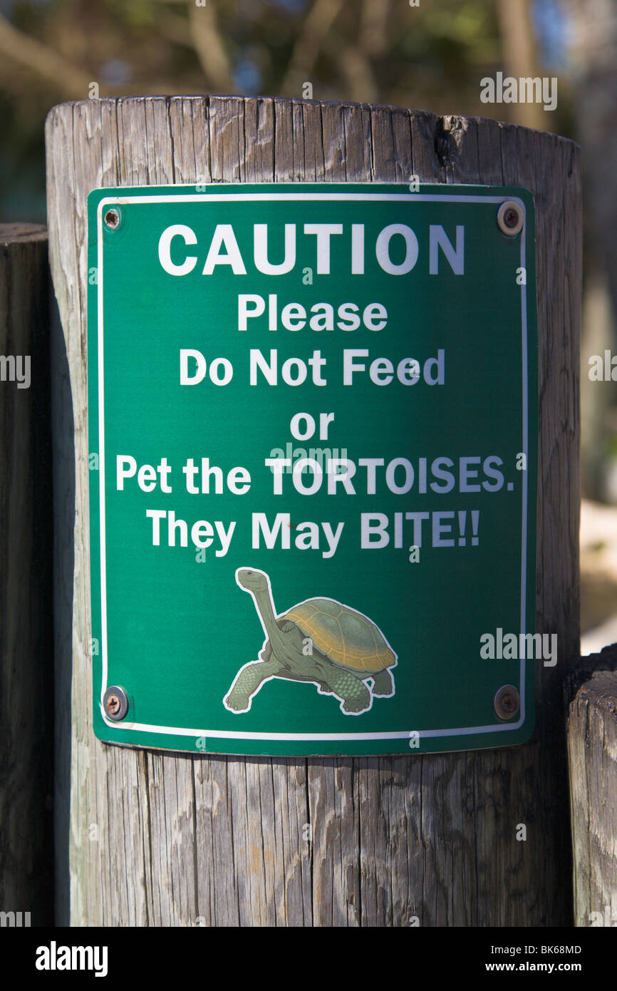 "Do not feed" the tortoise sign, Busch Gardens, Tampa, Florida, USA ...