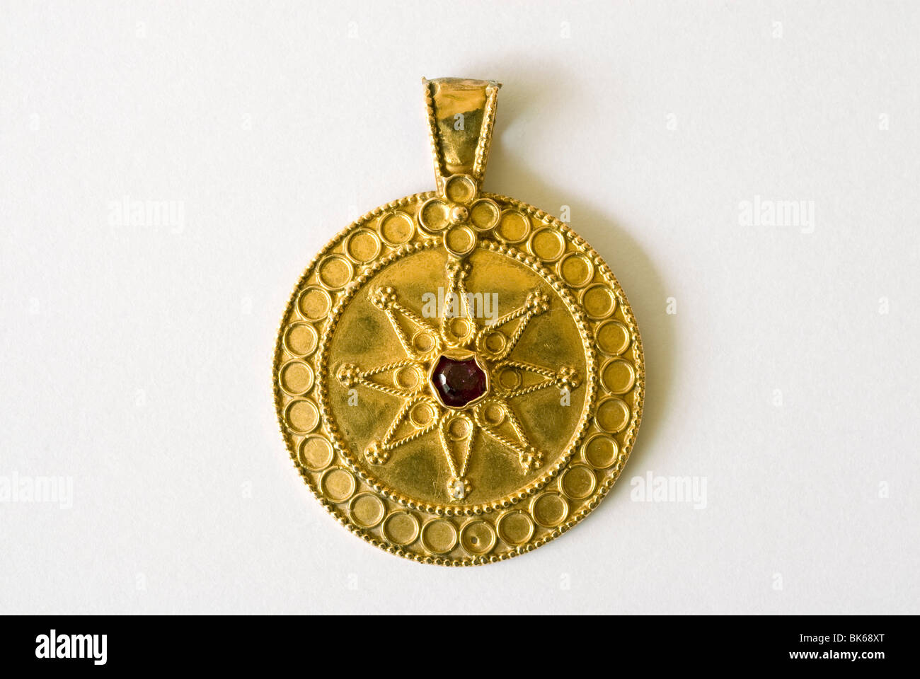 Gold Ruby Pendant - 60 years old - Nilgiris, Tamil Nadu Stock Photo - Alamy