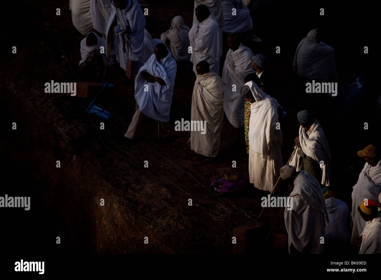 Morning Mass at the iconic Bet Giyorgis Church in Lalibela, Ethiopia ...