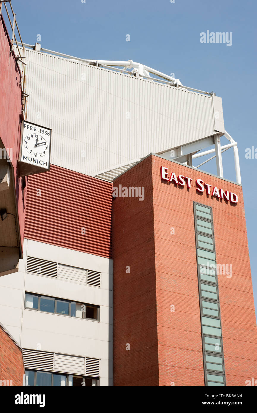Manchester United Old Trafford East Stand Clock showing Munich 1958 ...