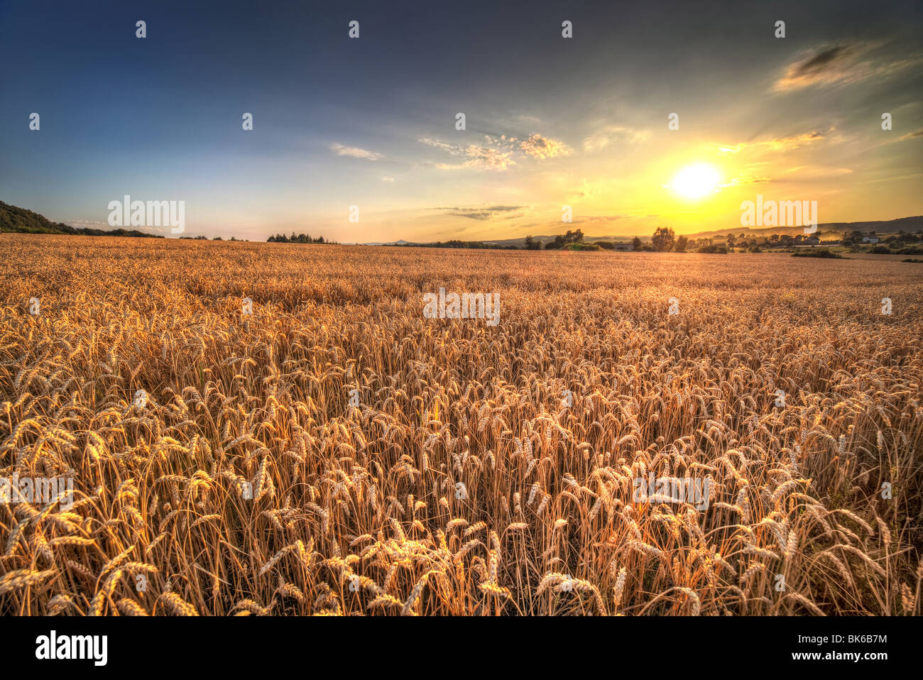 Sunset landscape in Poland. HDR image Stock Photo - Alamy