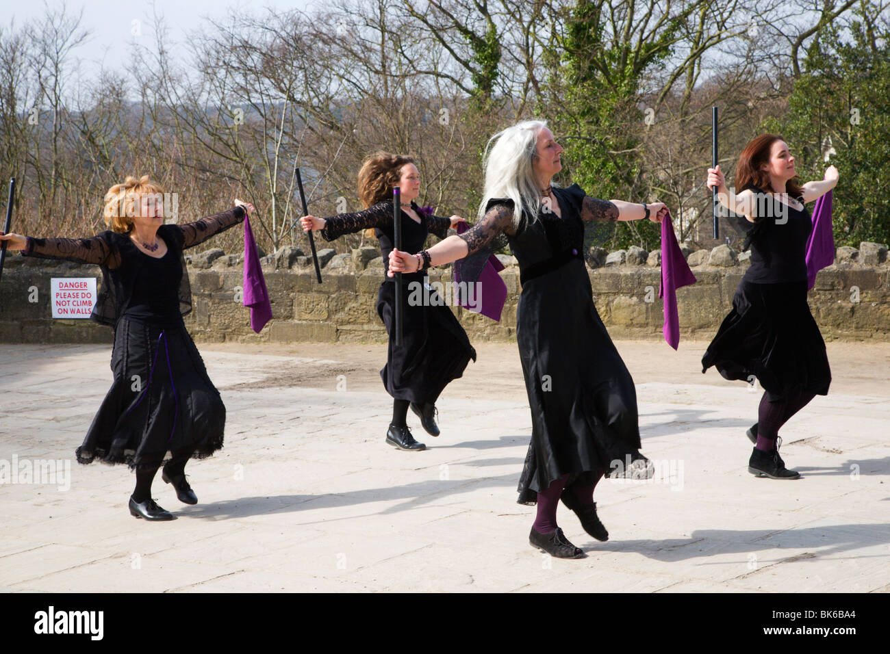 Medusa Gothic Morris Dancers at Knaresborough Castle Yorkshire England ...