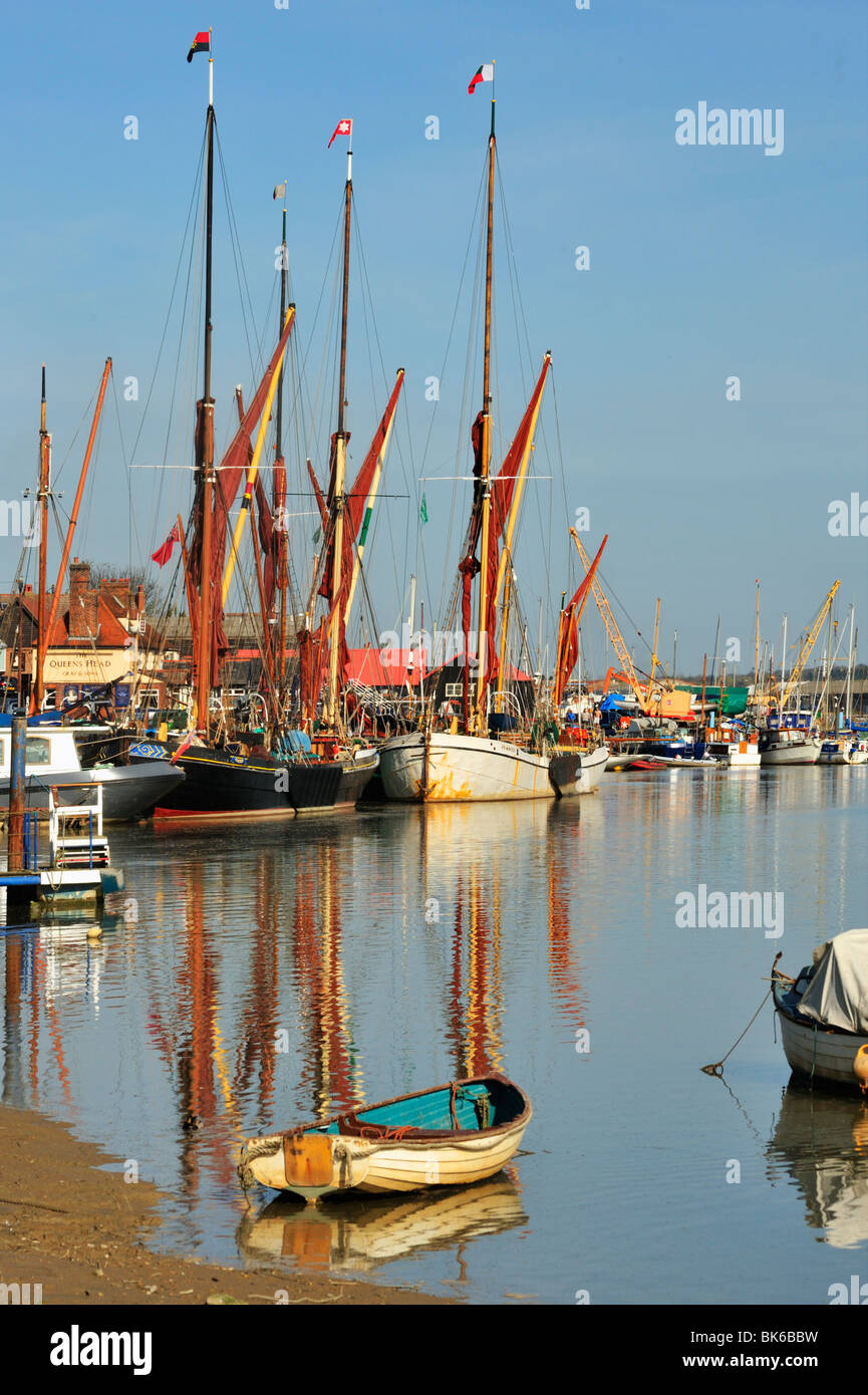 Thames Barges at Maldon on the River Blackwater, Essex Stock Photo ... Thames Barges at Maldon on the River Blackwater, Essex Stock Photo ...